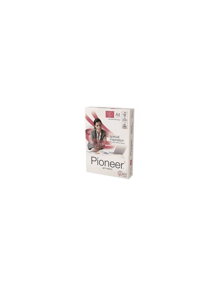 Carton De 5 Ramette 500 Feuilles Blanches Pioneer Premium Blanc A4 80g